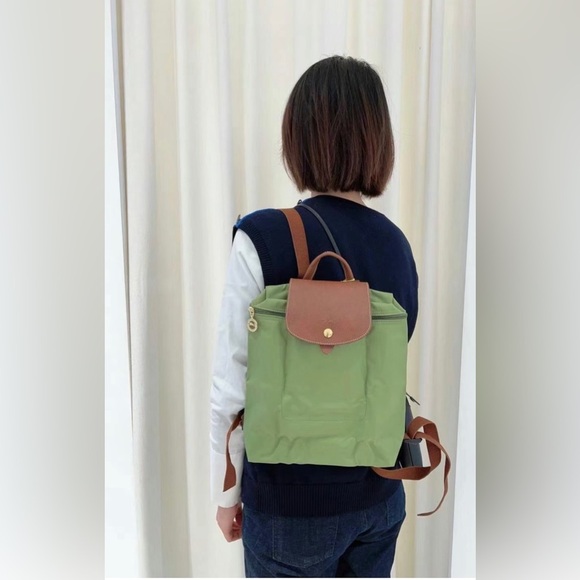 Longchamp | Bags | Longchamp Original Lepliage Backpack Nylon Lichen ...